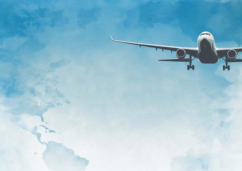 Download Airplane flying in the sky Backgrounds Online - Creative Fabrica