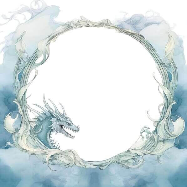 Download Abstract Dragon Artwork in Circular Frame Backgrounds Online ...