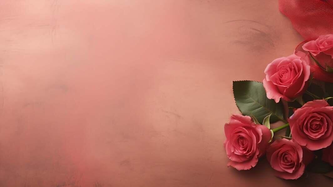 Download Bouquet of Pink Roses on Orange Background Backgrounds Online ...