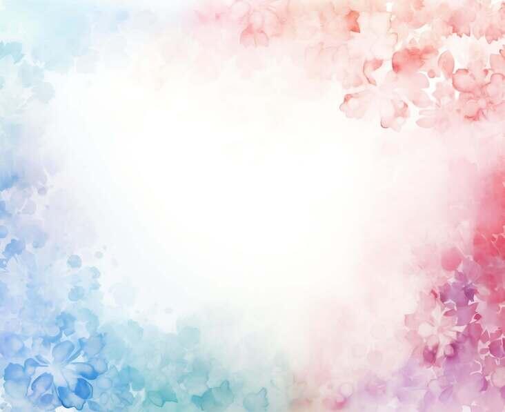 Download Watercolor Background with Red, Blue, and White Flowers ...