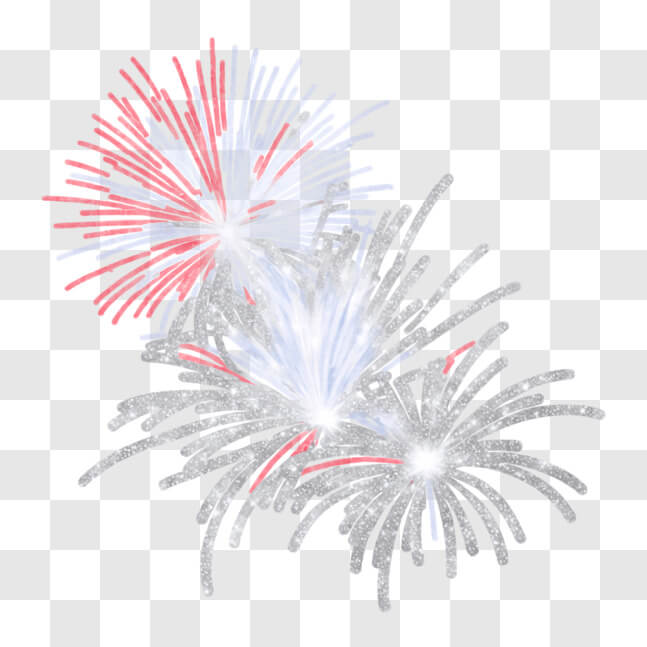 Download Red, White, and Blue Firework Floating in the Air PNGs Online ...