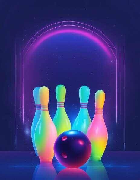 Download Neon Bowling Alley with Illuminated Ball Backgrounds Online ...