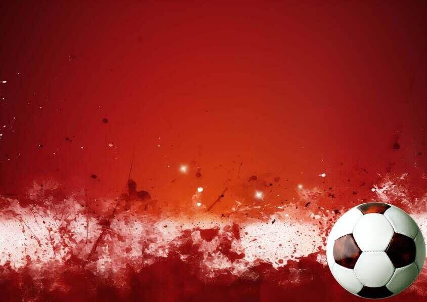Download Soccer Ball on Abstract Red and White Background Backgrounds ...