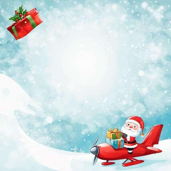 Download Santa Claus in Airplane Cockpit with Gifts Backgrounds Online ...