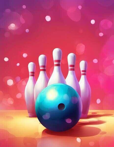 Scarica Bowling con birilli e palla Sfondi Online - Creative Fabrica