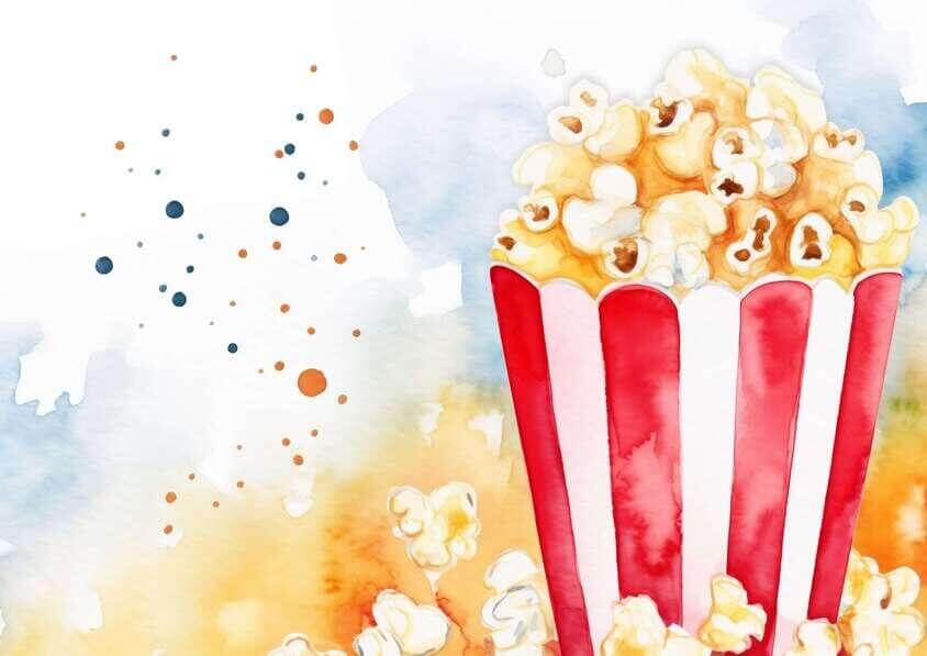Download Empty Popcorn Bucket Watercolor Painting Backgrounds Online ...