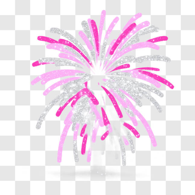Download Pink and White Fireworks Display in the Sky PNGs Online ...