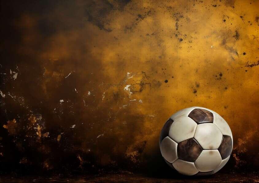 Download Soccer ball on orange and brown background Backgrounds Online ...