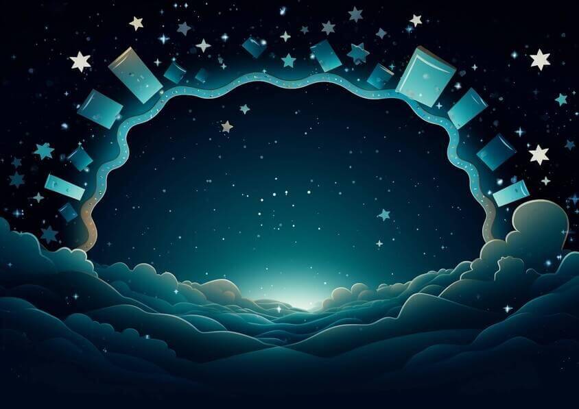 Download Night Sky with Stars, Clouds, and Books Backgrounds Online ...