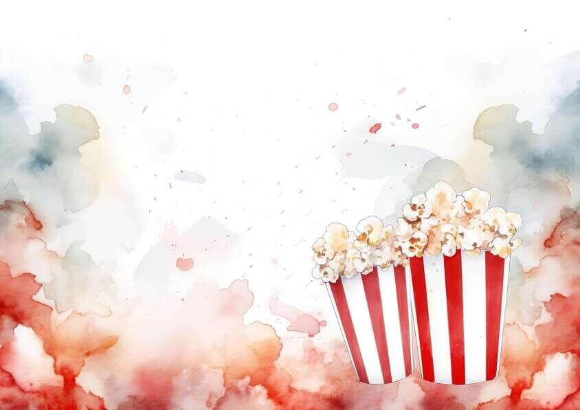 Download Colorful Watercolor Popcorn Buckets Art Backgrounds Online ...