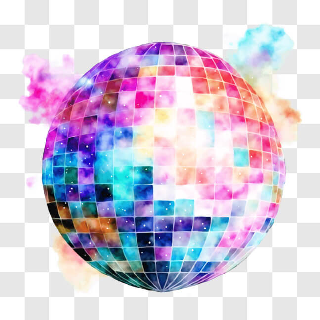 Download Colorful Disco Ball Party Backdrop PNGs Online - Creative Fabrica