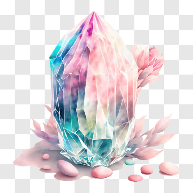 Download Colorful Crystal on Stones for Positive Energy PNGs Online ...