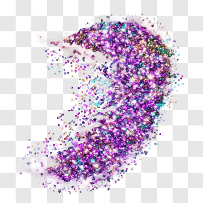 Baixe Redemoinho de Glitter em Forma de uma Letra S Invertida PNGs ...