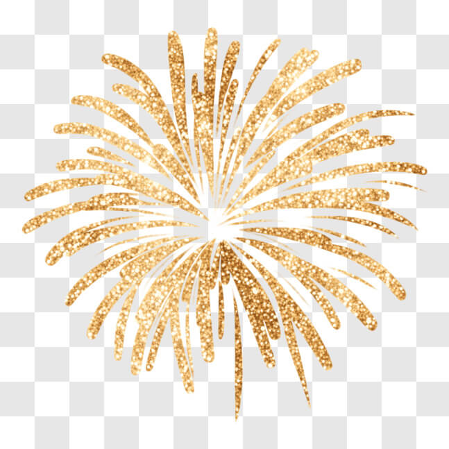 Download Gold Glitter Firework Floating in the Air PNGs Online - Creative Fabrica
