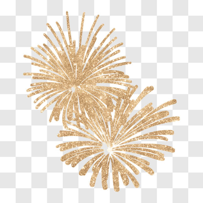 Download Gold Glitter Fireworks on Black Background PNGs Online ...