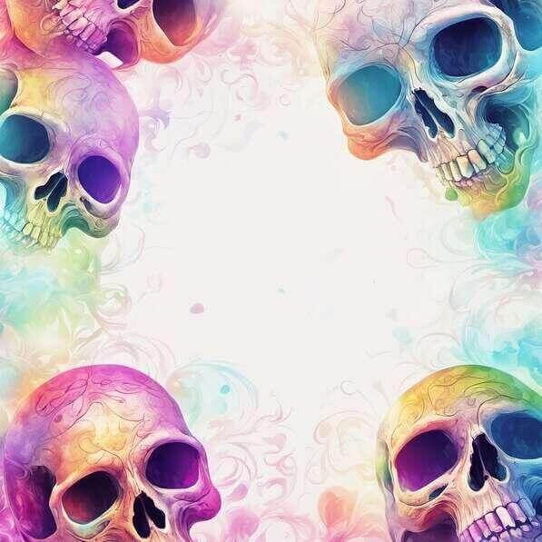 Download Colorful Skulls Background for Halloween and St. Patrick's Day ...