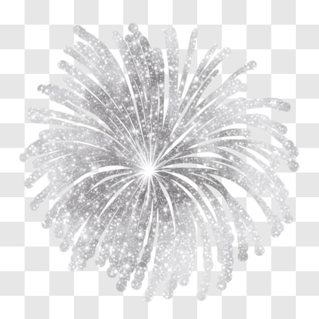 Download Silver and White Fireworks on Black Background PNGs Online ...