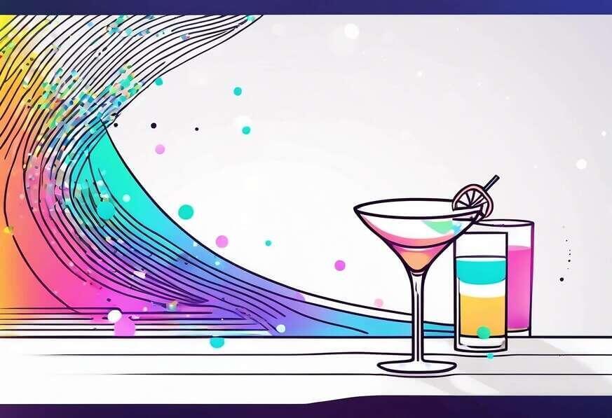 Download Colorful Cocktail Glasses on a Vibrant Background Backgrounds ...