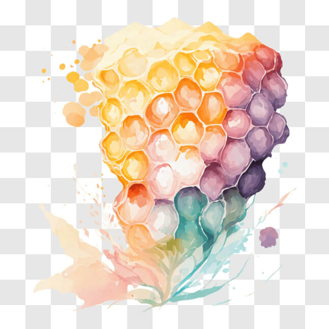Download Colorful Abstract Honeycomb Painting PNGs Online - Creative ...