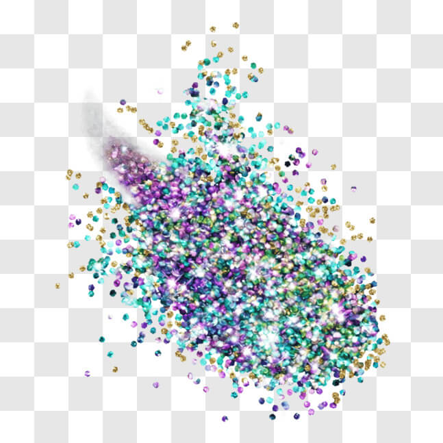 Download Rainbow-colored Glitter Falling from the Sky PNGs Online ...