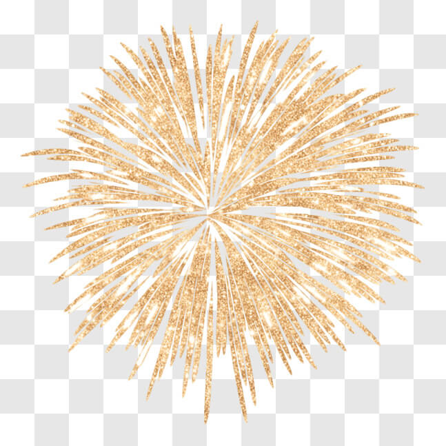 Download Gold Glitter Fireworks Design on Black Background PNGs Online ...