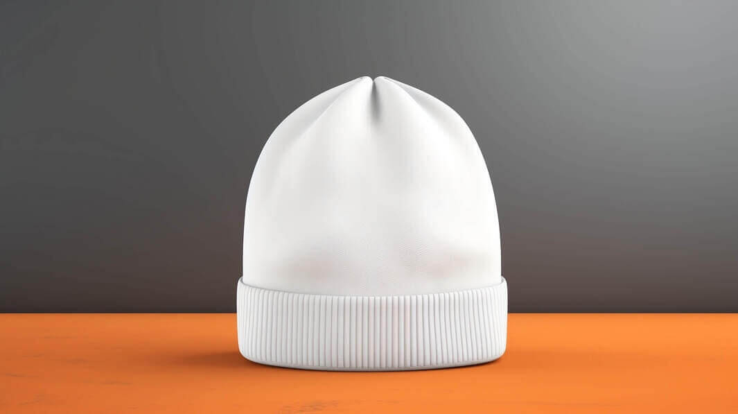 Download White Beanie Hat on Orange Surface Mockups Online - Creative ...