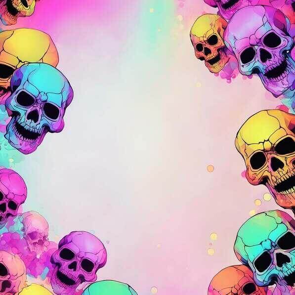 Download Colorful Skulls Background Illustration Backgrounds Online ...
