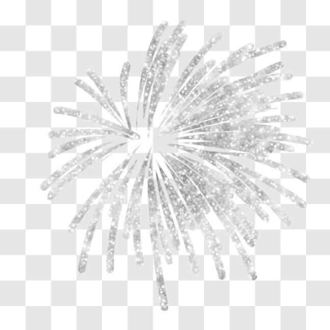 Download White and Silver Fireworks Design for Celebrations PNGs Online ...