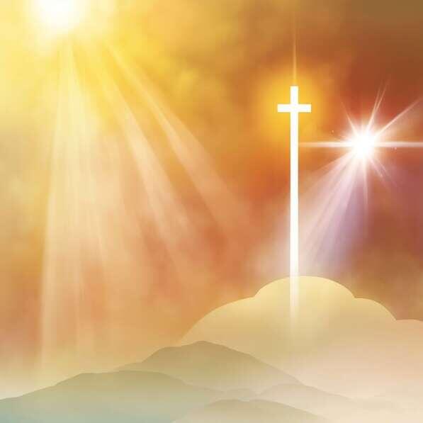 Download Cross in the Sky with Sun Rays Backgrounds Online - Creative ...