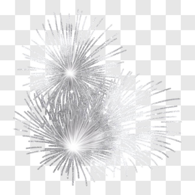 Download Group of silver fireworks floating in the air PNGs Online ...