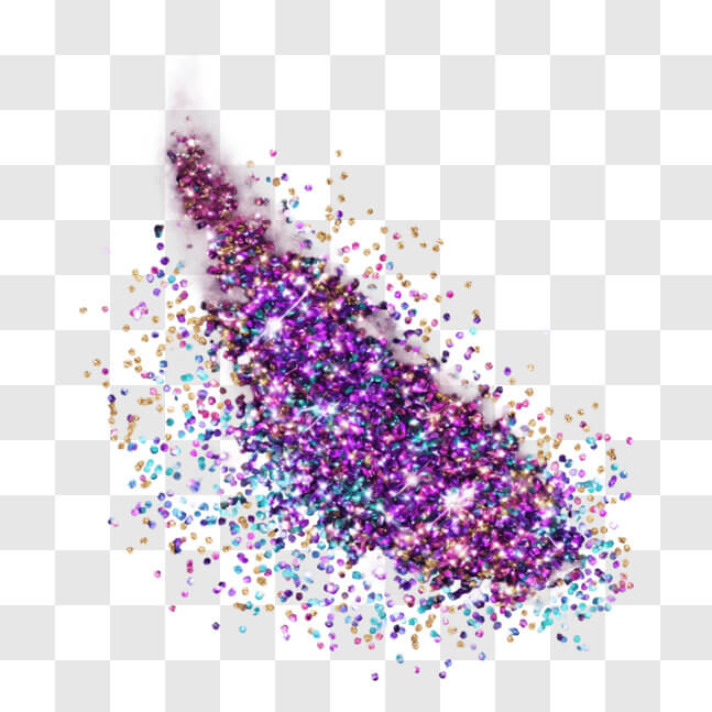 Download Glittery Feather with Purple, Pink, and Blue Sparkles PNGs ...