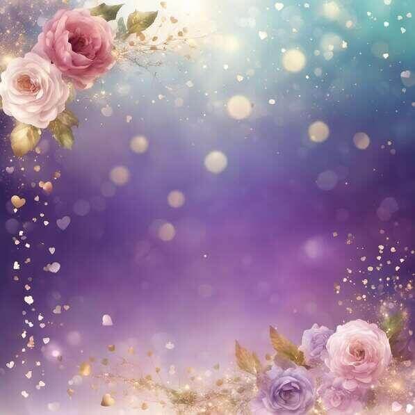Download Elegant and Playful Purple Background with Roses and Gold ...