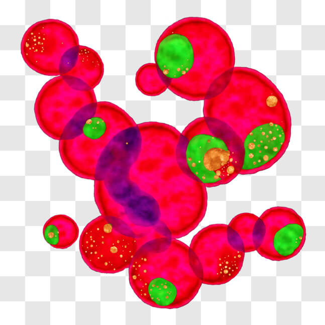 Download Cluster of Red, Green, and Yellow Cells Connected in a Network ...