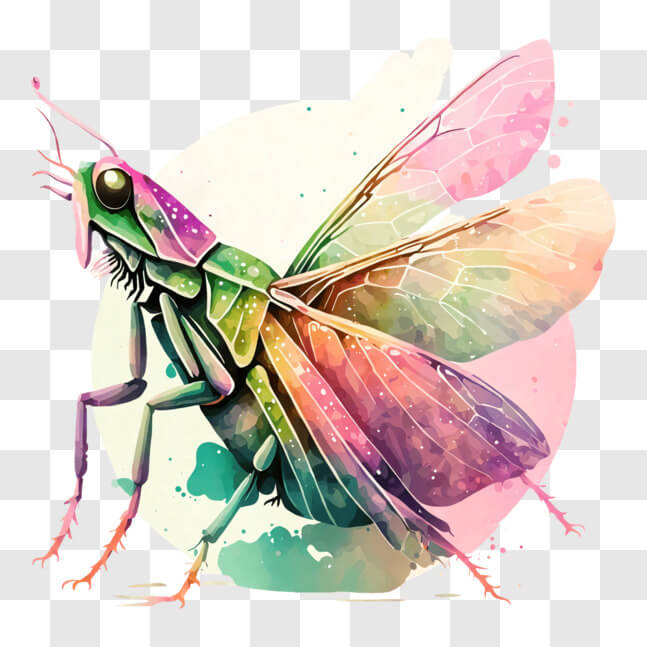 Download Colorful Insect on Abstract Background PNGs Online - Creative ...