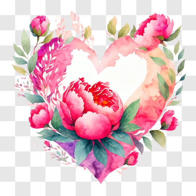 Download Heart-shaped arrangement of pink peonies and green leaves PNGs ... Download Heart-shaped arrangement of pink peonies and green leaves PNGs ...
