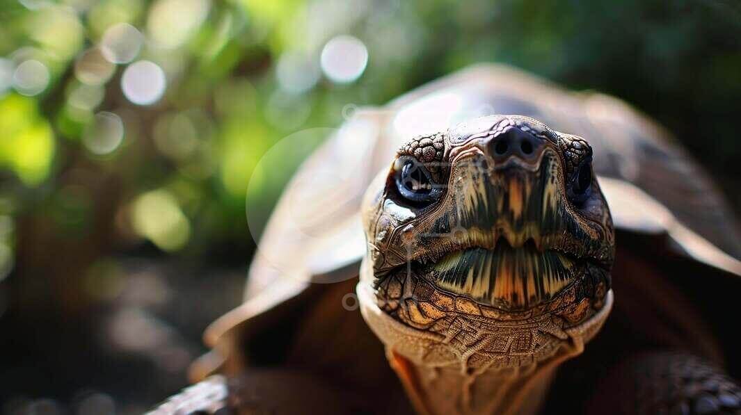 Close-up of a Turtle Basking in the Sun stock photo | Creative Fabrica