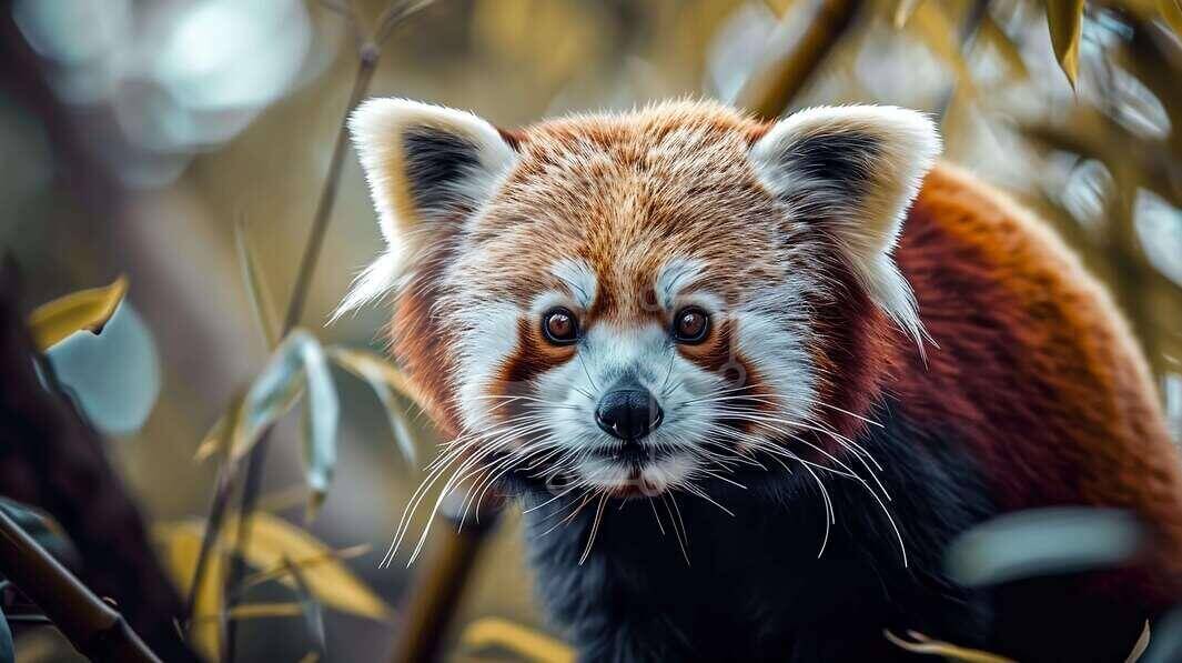 Close-up of a Red Panda in the Forest stock photo | Creative Fabrica