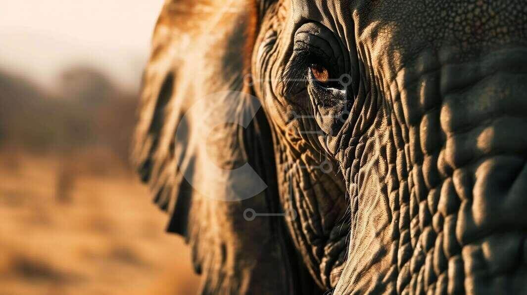 Close-up of an Elephant's Face stock photo | Creative Fabrica