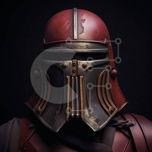 Star Wars Helmet - Red and Black Design stock photo | Creative Fabrica