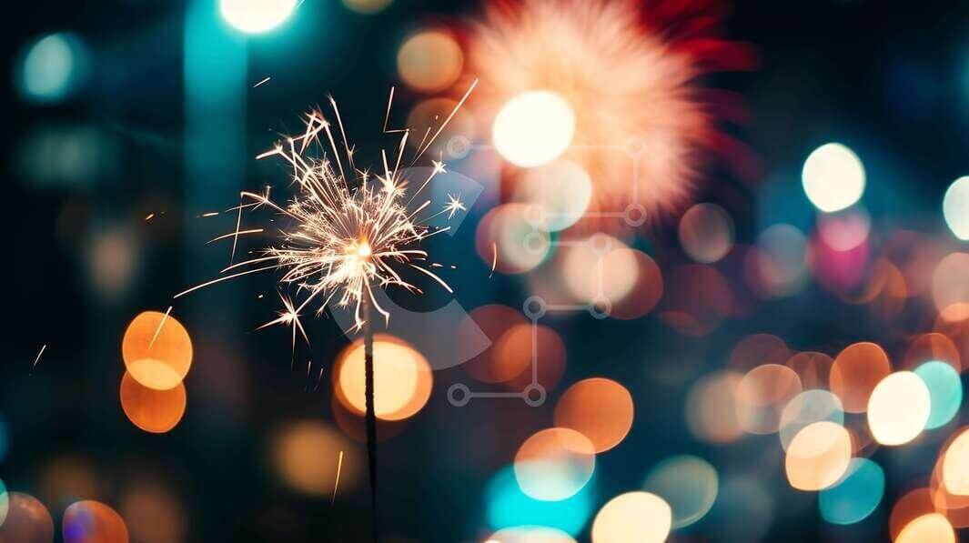 Celebrate Special Moments with Sparklers and Colorful Lights stock ...