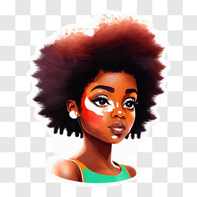 Download Colorful Afro Girl PNGs Online - Creative Fabrica