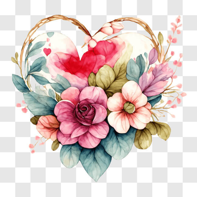 Download Heart-shaped Floral Arrangement - Symbol of Love and ...