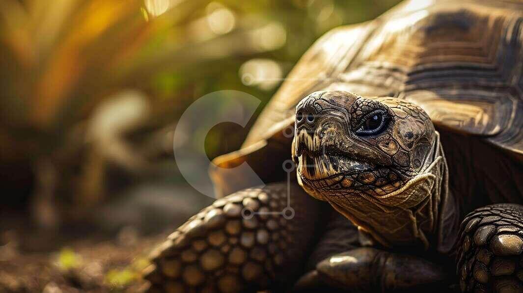 Curious Tortoise Enjoying the Outdoors stock photo | Creative Fabrica
