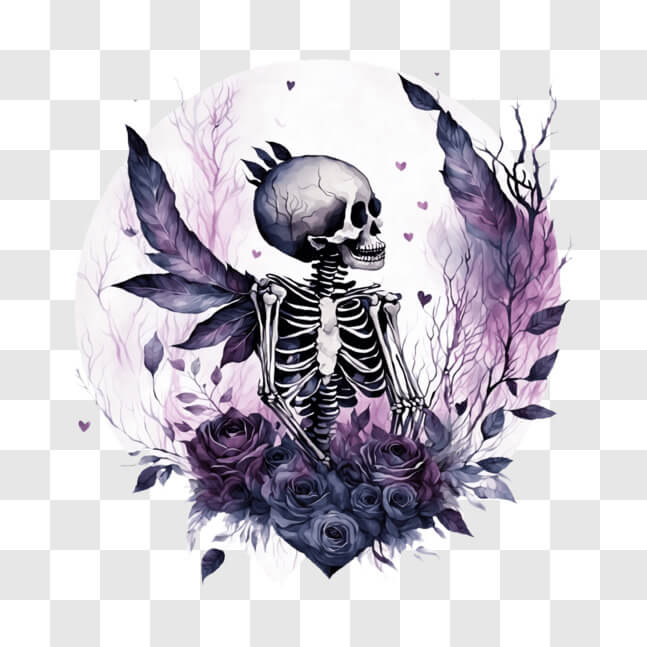 Download Beautiful Skeleton Artwork PNGs Online - Creative Fabrica