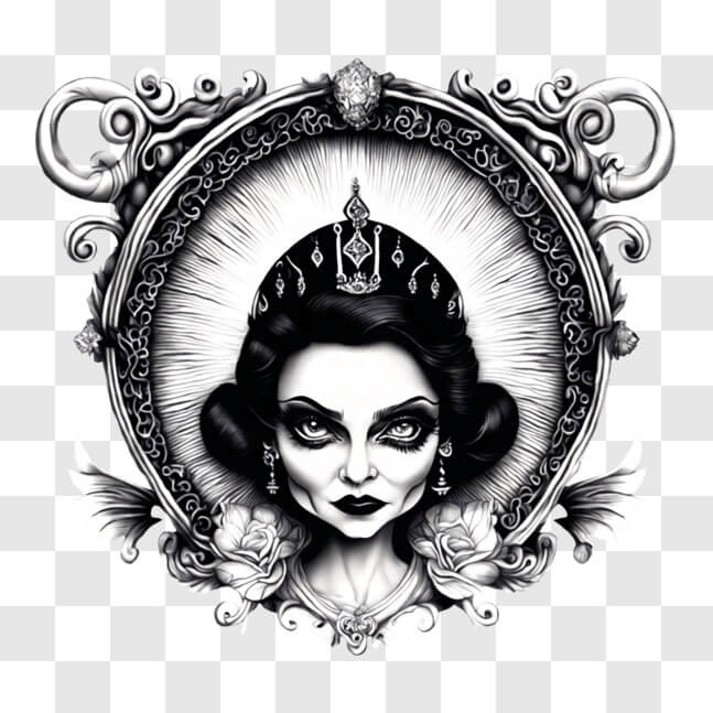 Download Disney's Snow White Art Collection: Woman in Ornate Frame PNGs ...
