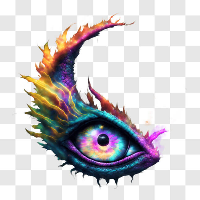 Download Colorful Eye with Flames and Fire - Abstract Image PNGs Online ...