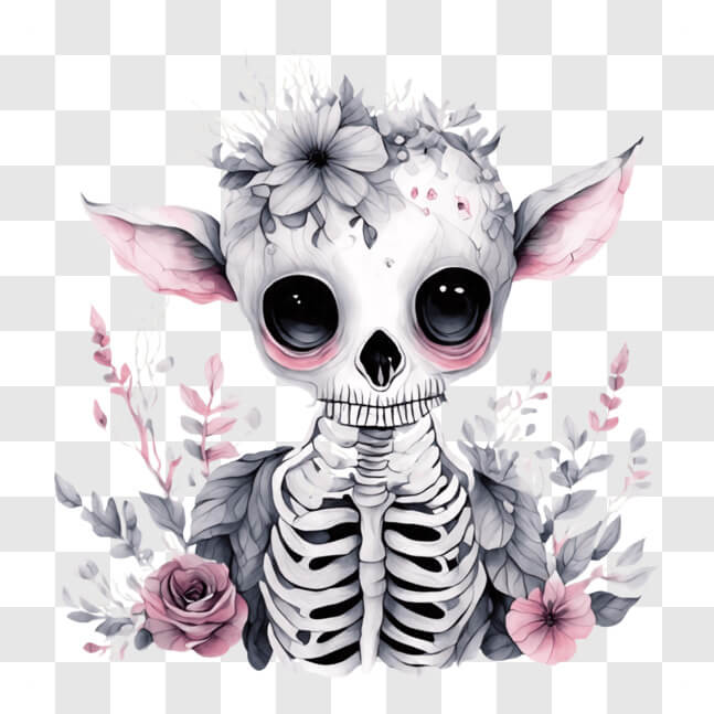 Descarga Obra de arte del Día de los Muertos con Bebé Esqueleto y ...