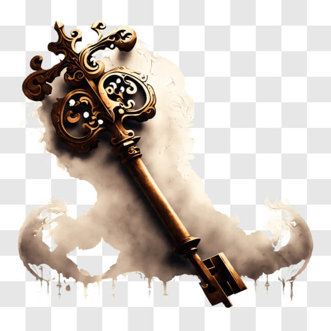 Download Mysterious Key Hidden in the Mist PNGs Online - Creative Fabrica