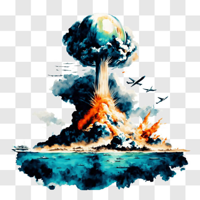 Download Nuclear Explosion in the Ocean - World War II Commemoration ...