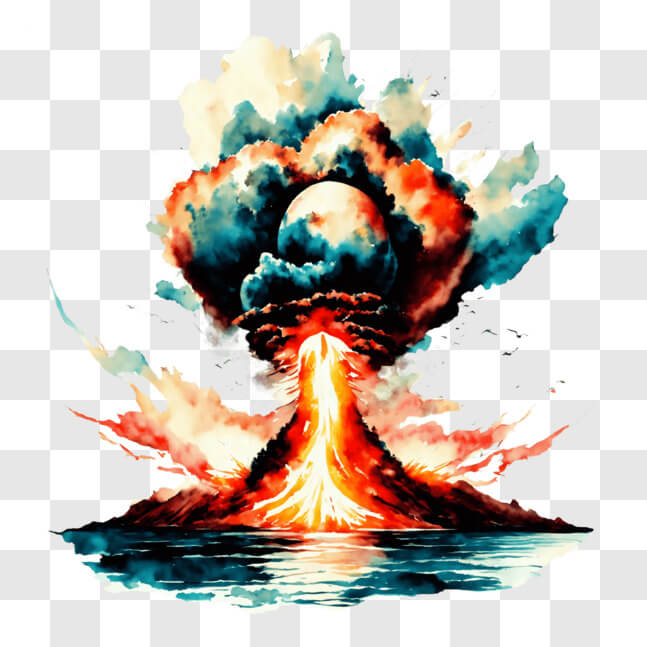 Download Exploding Volcano Poster: Raise Awareness About Volcanic ...
